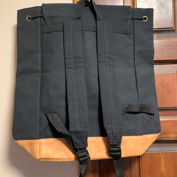 Bags | New Black And Camel Colored Backpack | Poshmark